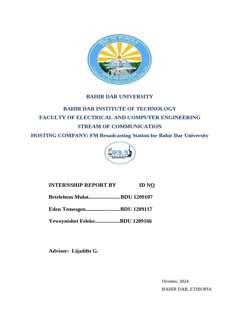 Internship Report: FM Broadcasting Station | PDF | Radio | Antenna (Radio)