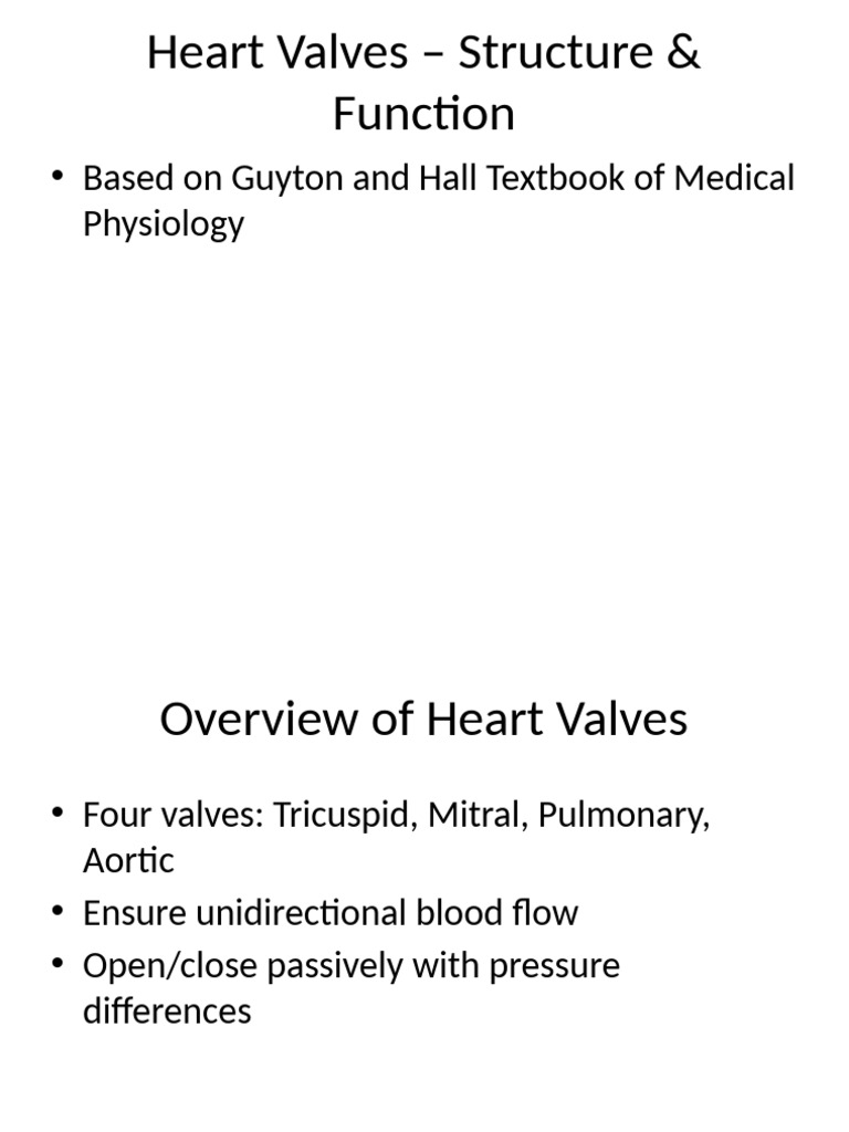 Heart Valves: Structure and Function | PDF