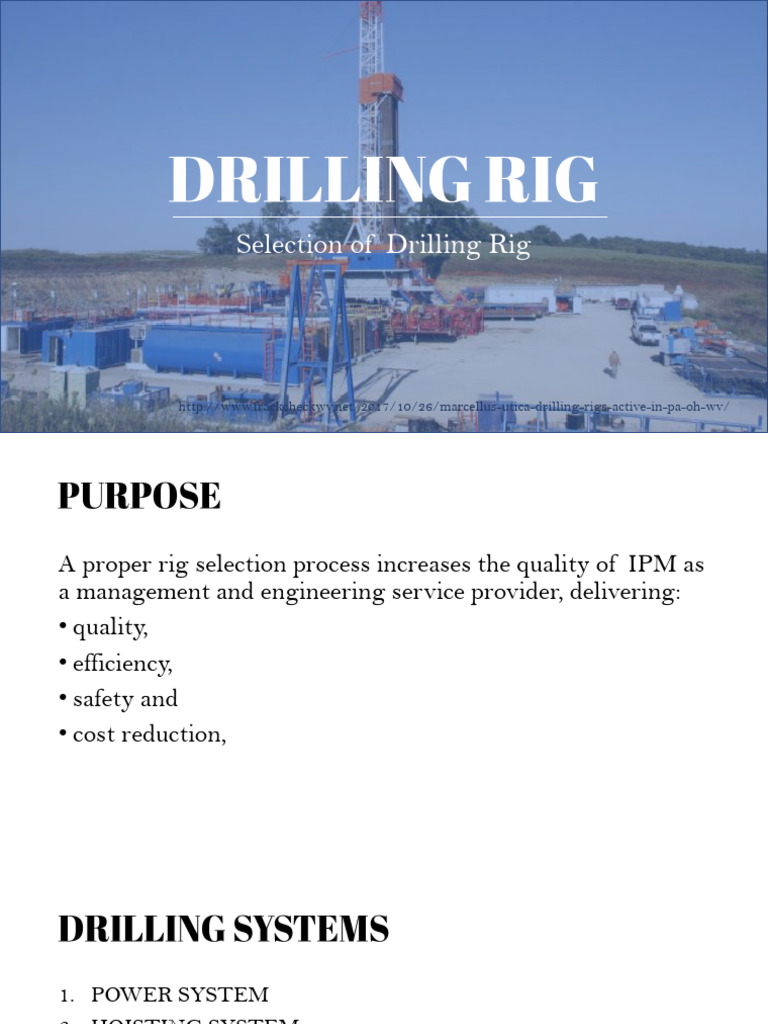 Drilling Rig Selection and Systems Guide | PDF | Pump | Mechanical ...