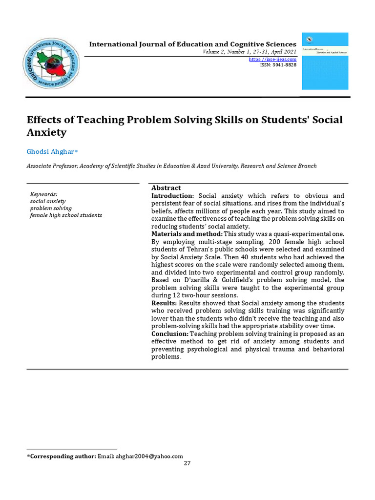 Solution To Social Anxiety | PDF | Social Anxiety Disorder | Anxiety
