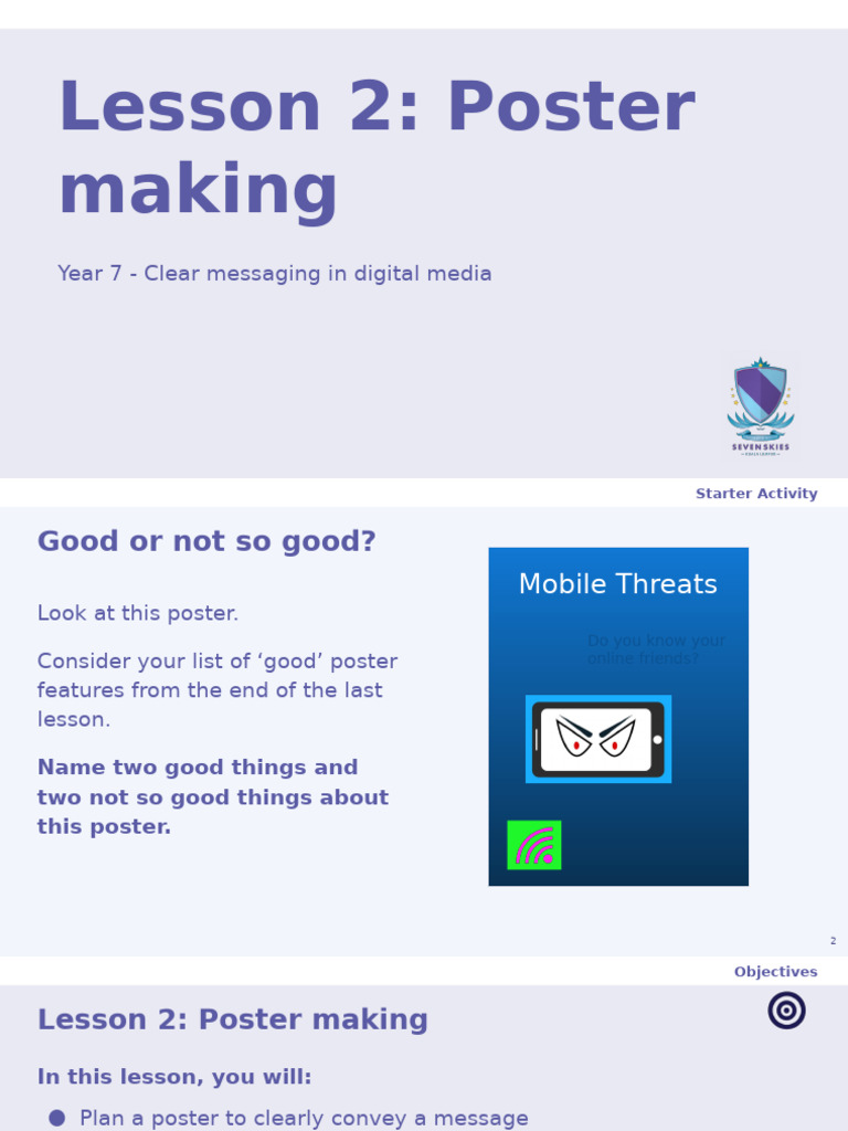 Slides - Year 7 - Clear Messaging in Digital Media - Lesson 2 | PDF ...
