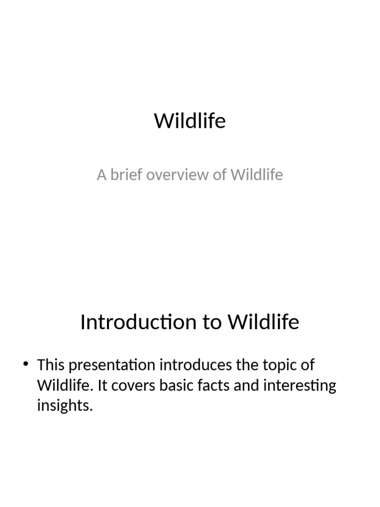 Wildlife | PDF