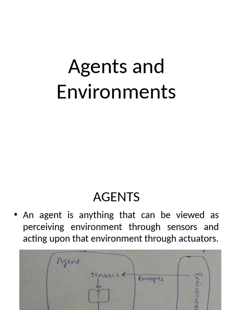 Understanding Agents and Environments | PDF | Perception | Cognitive ...