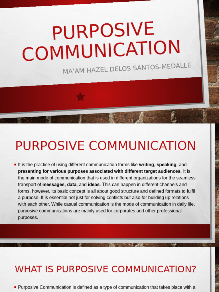 Purposive Communication | PDF | Communication | Human Communication