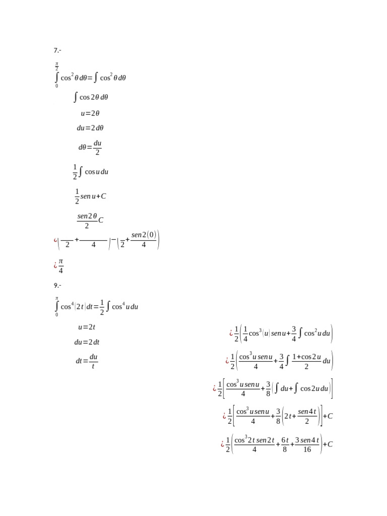 Integrales Definidas y Sustituciones | PDF