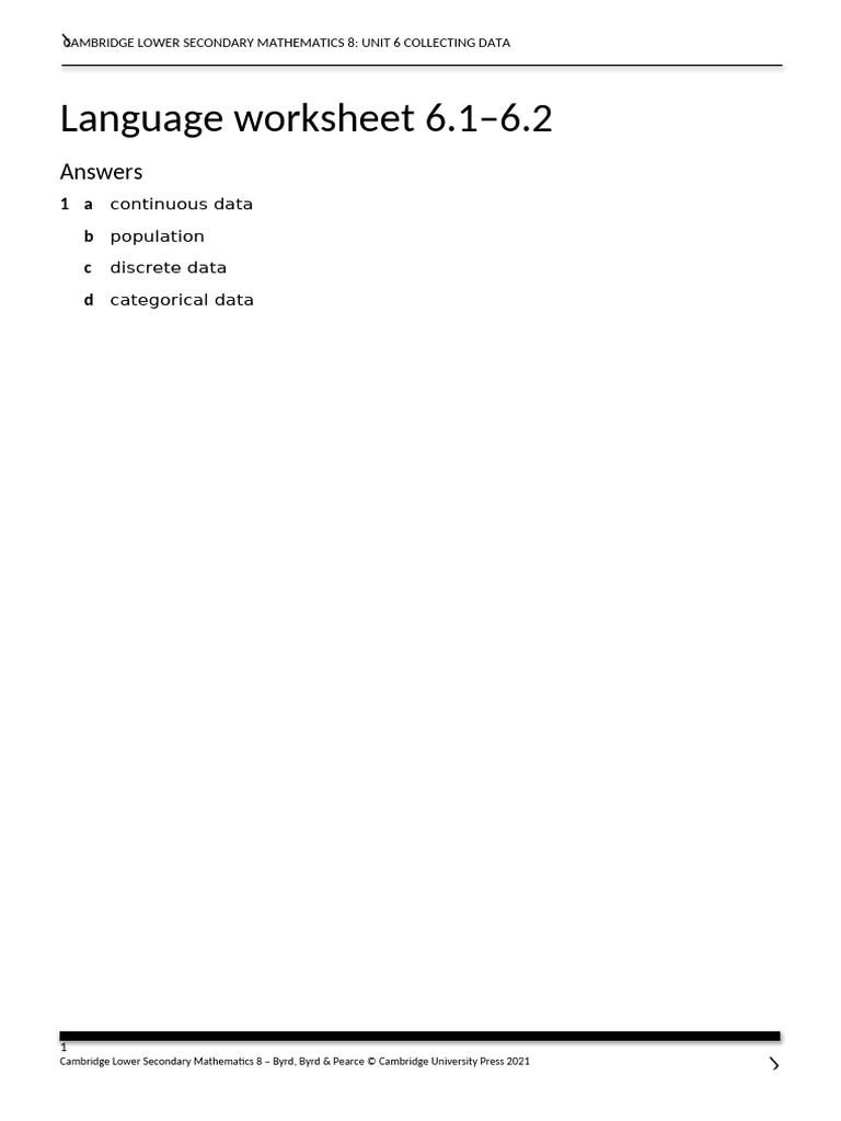 Unit 6 Worksheet 6.1-6.2 Answers | PDF