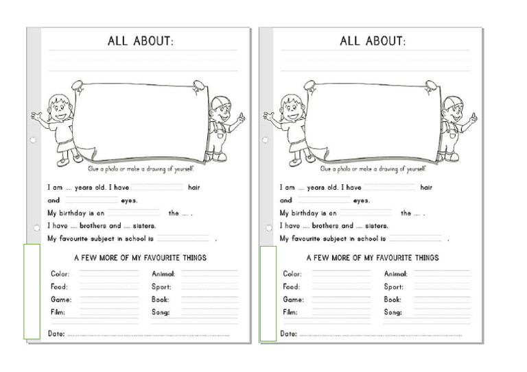 All About Me 3rd Year | PDF