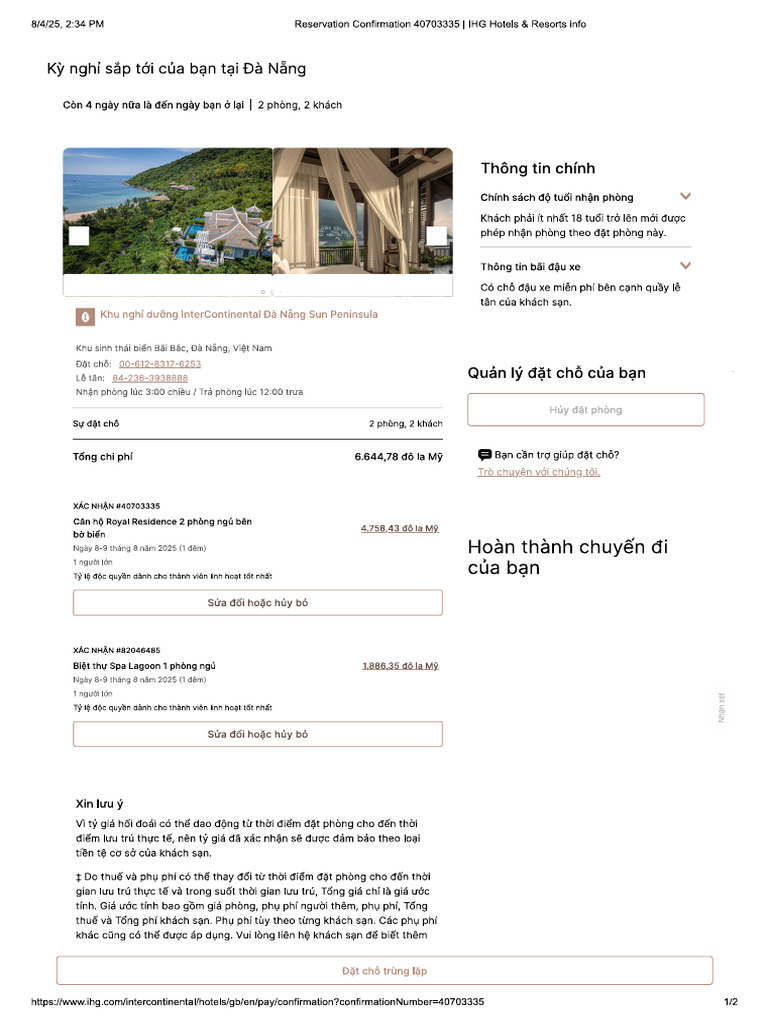 Vietnam Hotel Attachment 1 | PDF