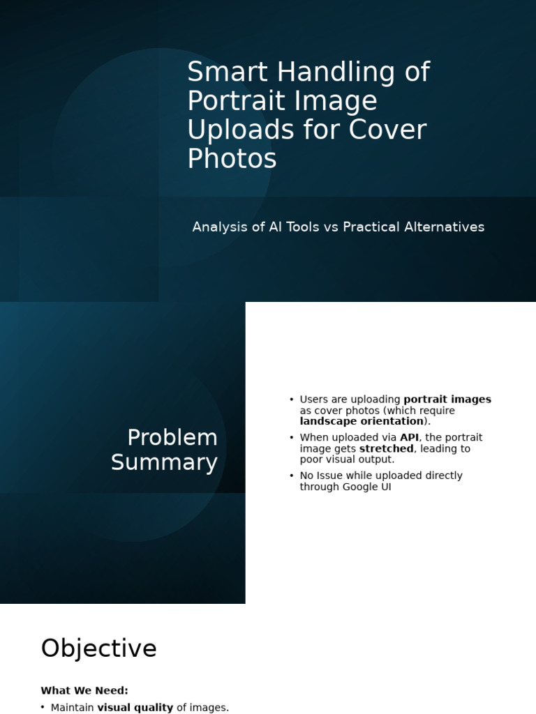 Smart Handling of Portrait Image Uploads For Cover Photos | PDF