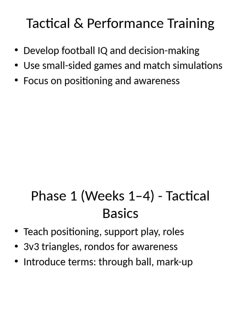 Football Performance Training | PDF