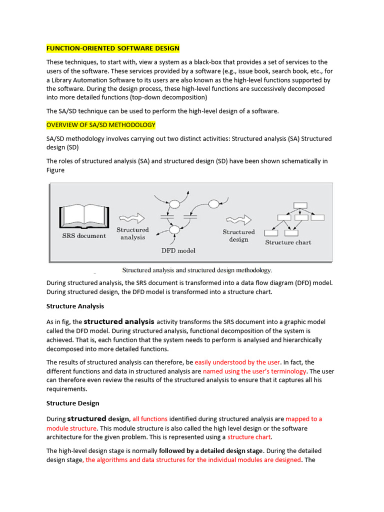 Overview of SA/SD Methodology | PDF | Computing | Computer Engineering