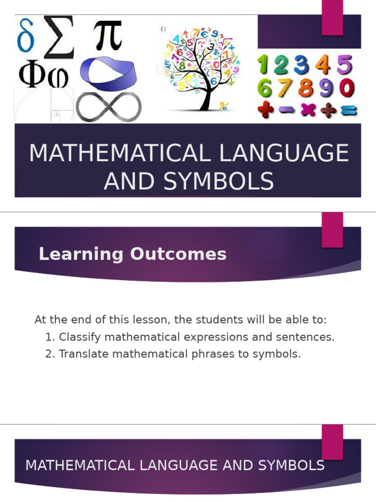 Understanding Mathematical Language & Symbols | PDF | Symbols | Mathematics