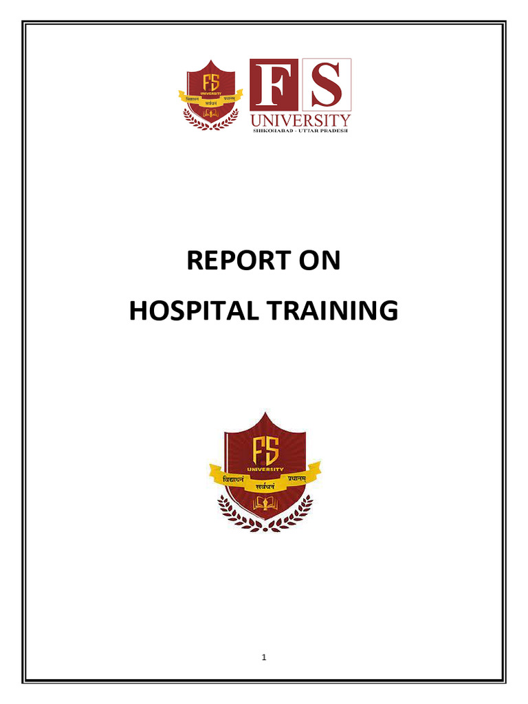 Hospital Training Report Overview | PDF | Medical Diagnosis | Burn