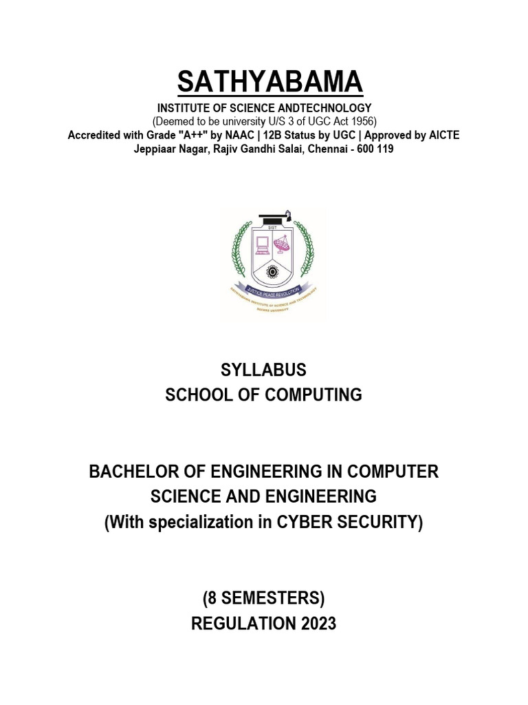 B.E. Cyber Security Syllabus 2023 | PDF | Artificial Intelligence ...