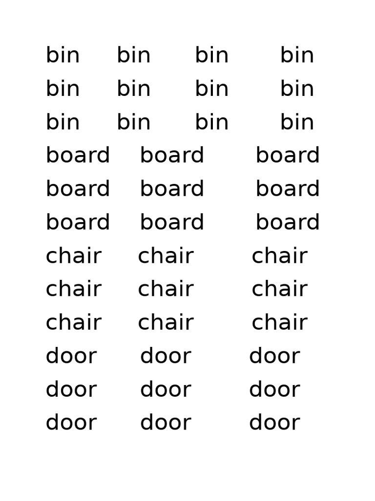 Visual Alphabet and Object List | PDF