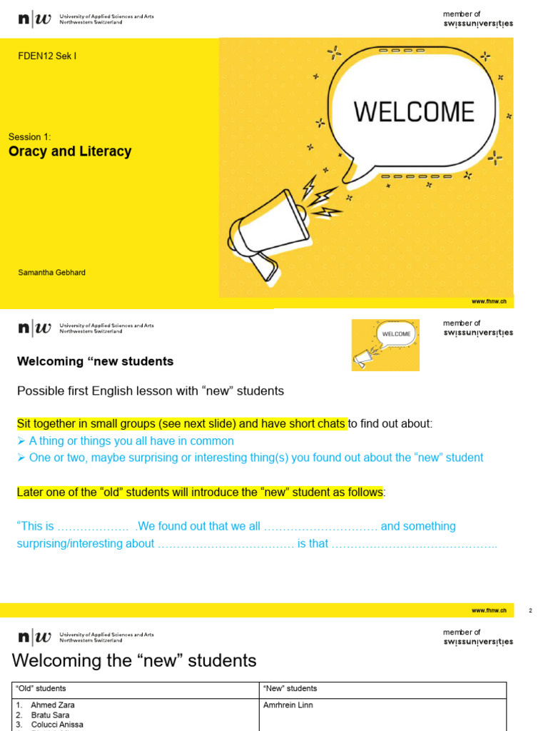 PPP Session 1 Oracy and Literacy | PDF | Communication | Learning