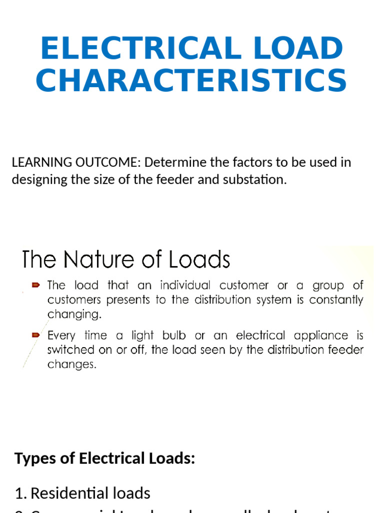 Electrical Load Characteristics Explained | PDF | Demand | Utility