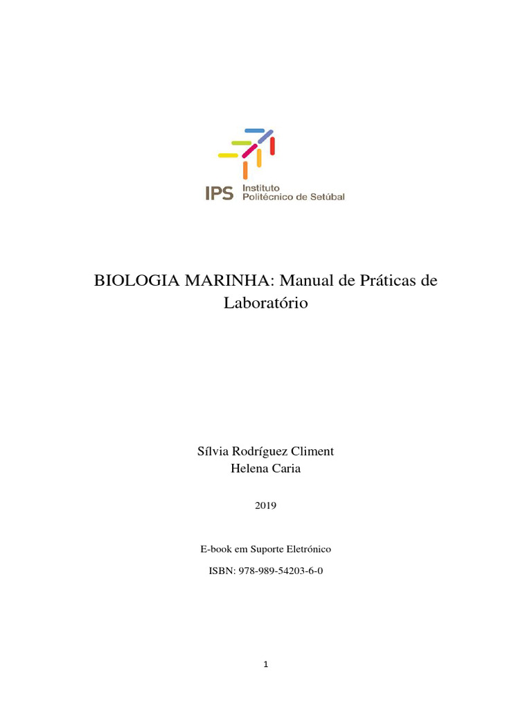 Biologia Marinha Manual de Praticas de Laboratorio Silvia Rodriguez ...