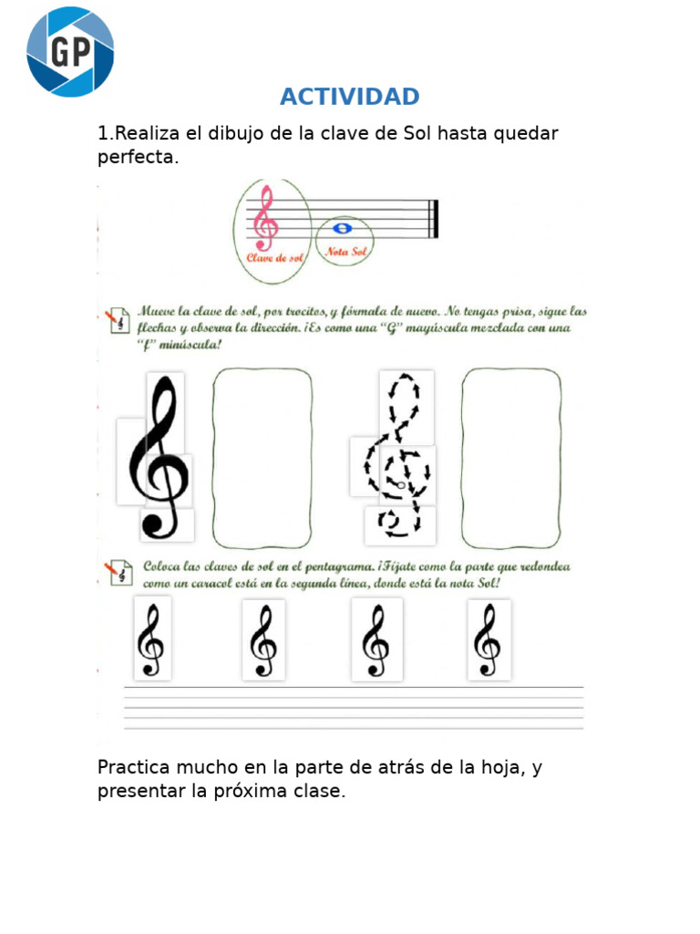 Actividad Clave de Sol | PDF