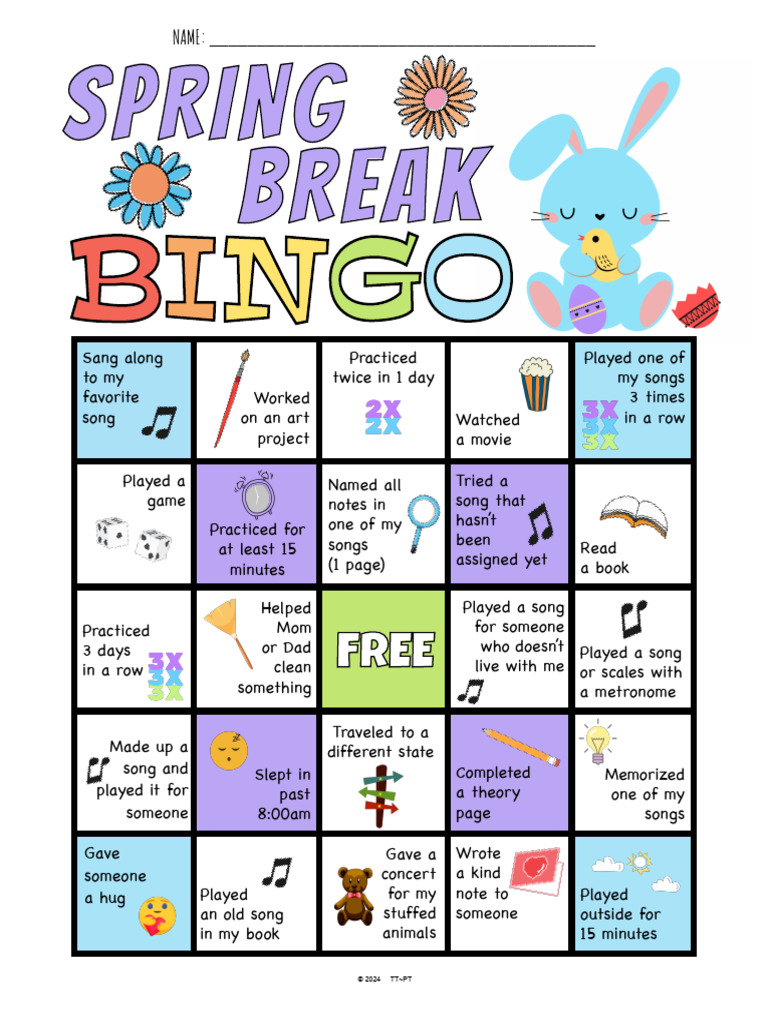 Spring Music Bingo Activities | PDF | Musicology