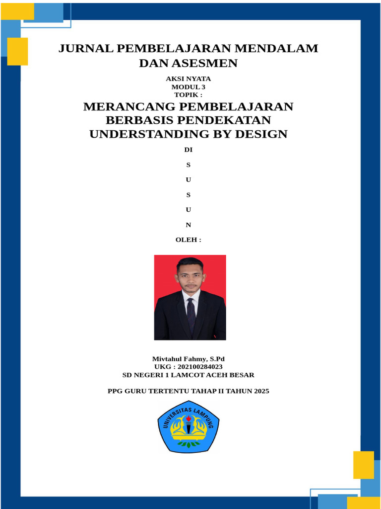 Rancangan Pembelajaran UbD Modul 3 | PDF
