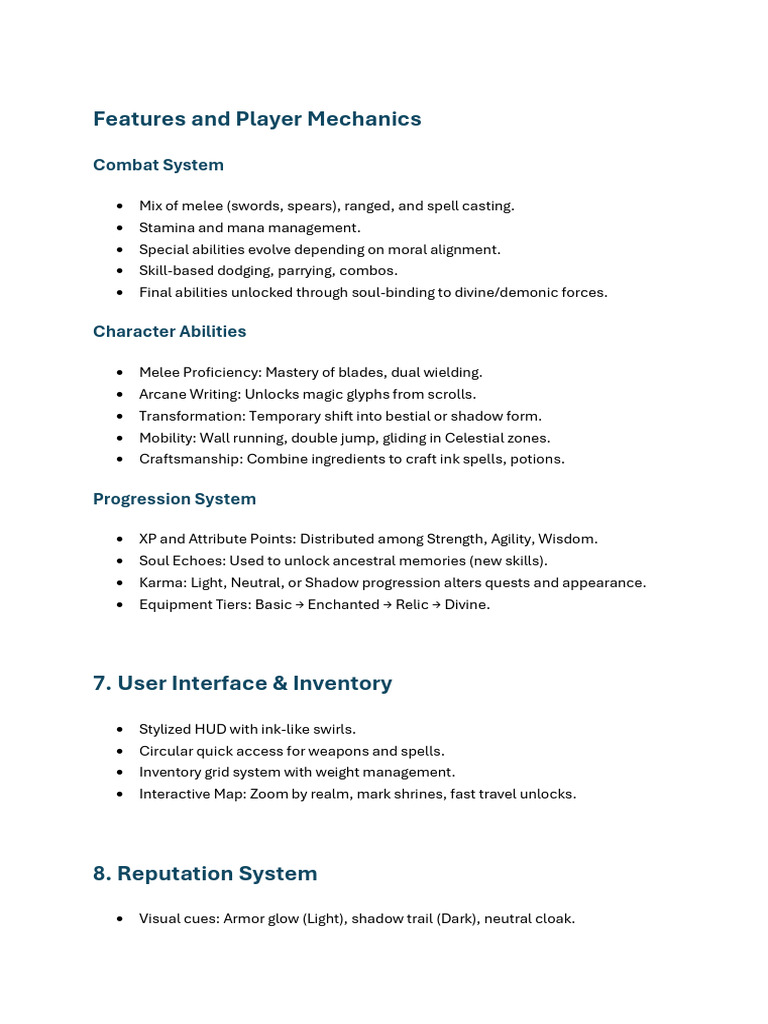 Features and Player Mechanics | PDF | Video Games