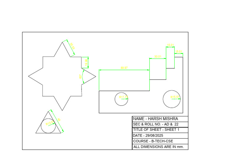 Harsh Drawing Sheet 1 Details | PDF