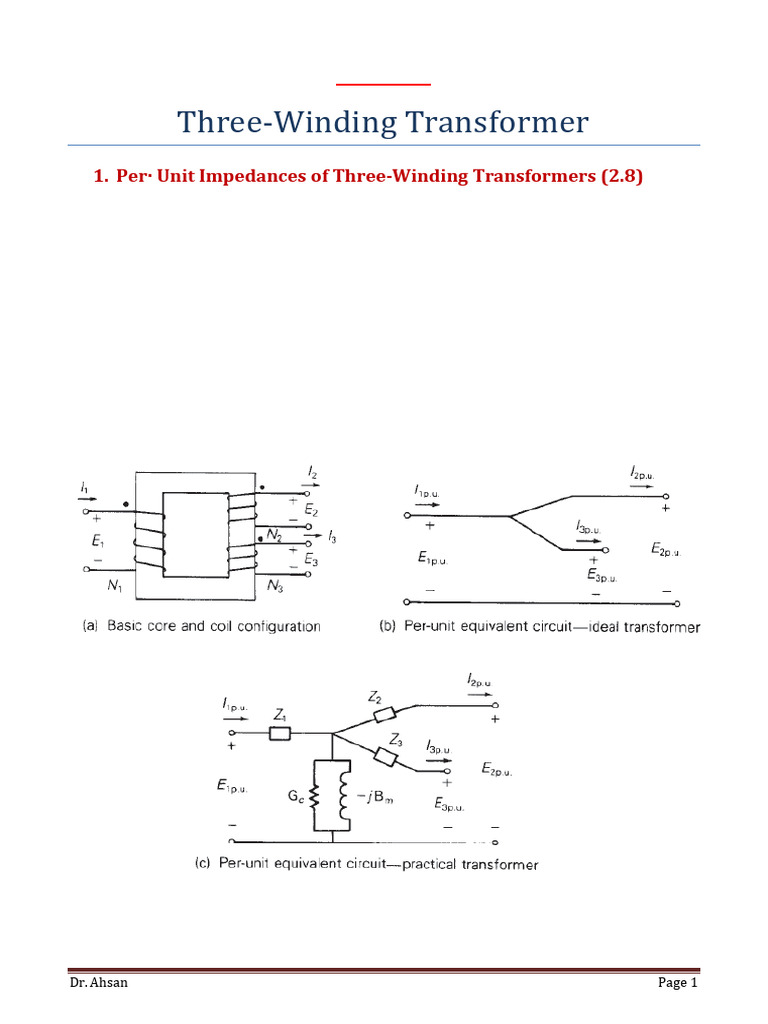 Three-Winding Transformer Analysis | PDF | Transformer | Electrical ...