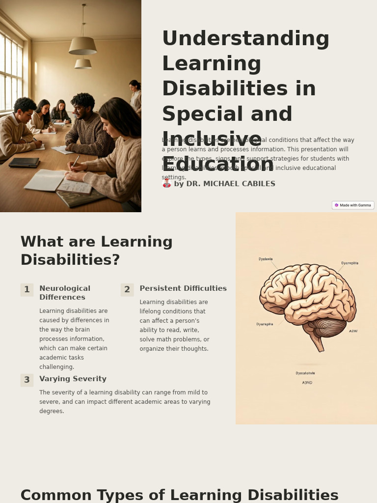 Understanding Learning Disabilities in Special and Inclusive Education | PDF | Learning ...