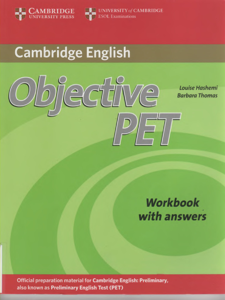 Cambridge English Objective Pet Second Edition Work Book With Key ...