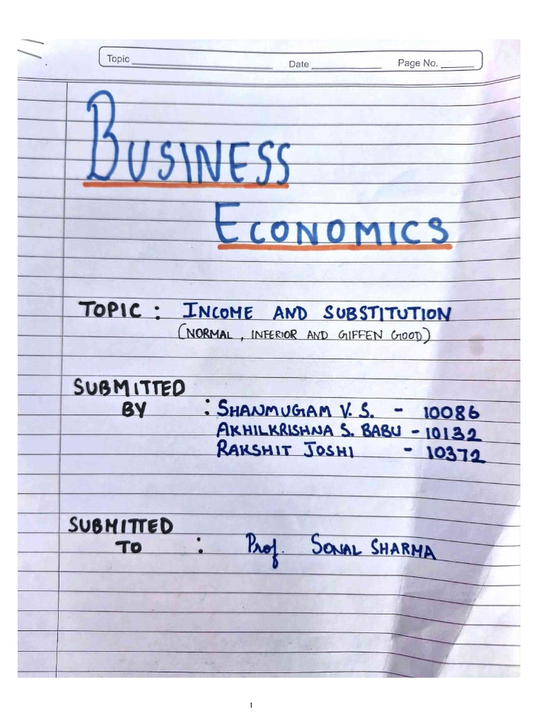 Business Economics Price Effect | PDF