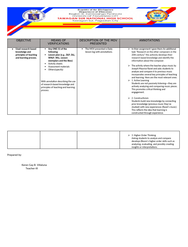 Annotations Objective 2 | PDF | Procedural Knowledge | Cognition