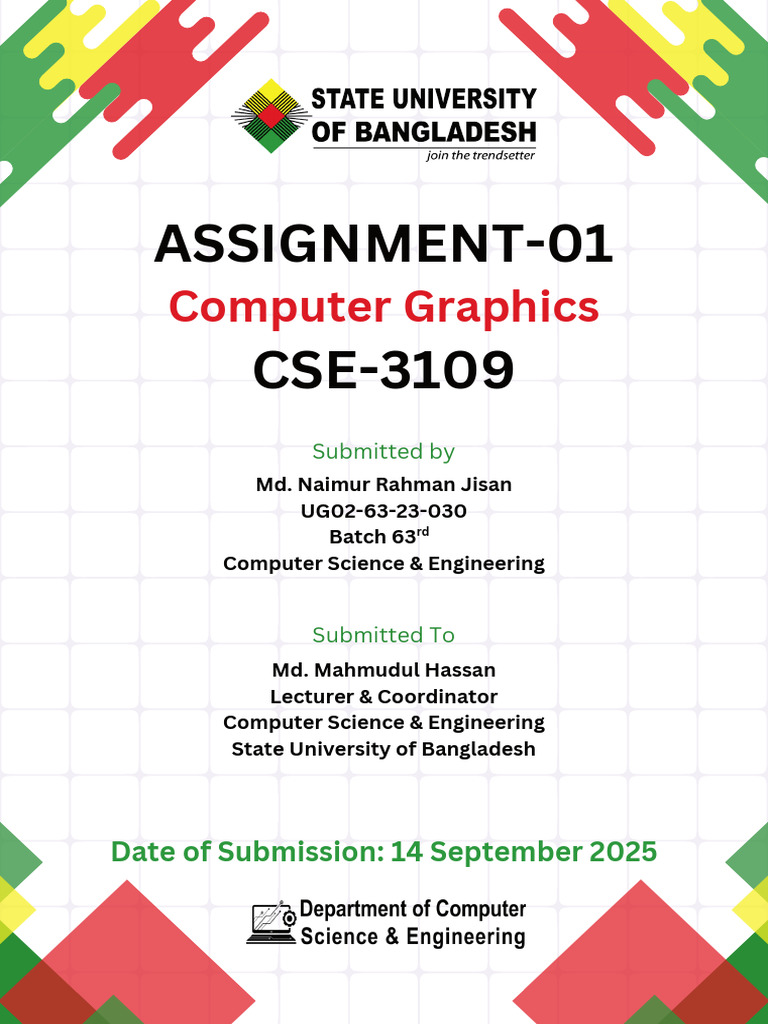 Cover Page Computer Graphics | PDF