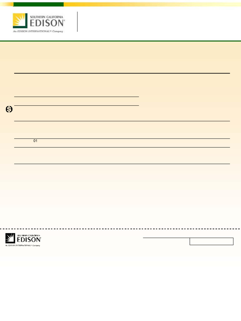 Southern California Edison Bill Summary | PDF | Electromagnetic Field