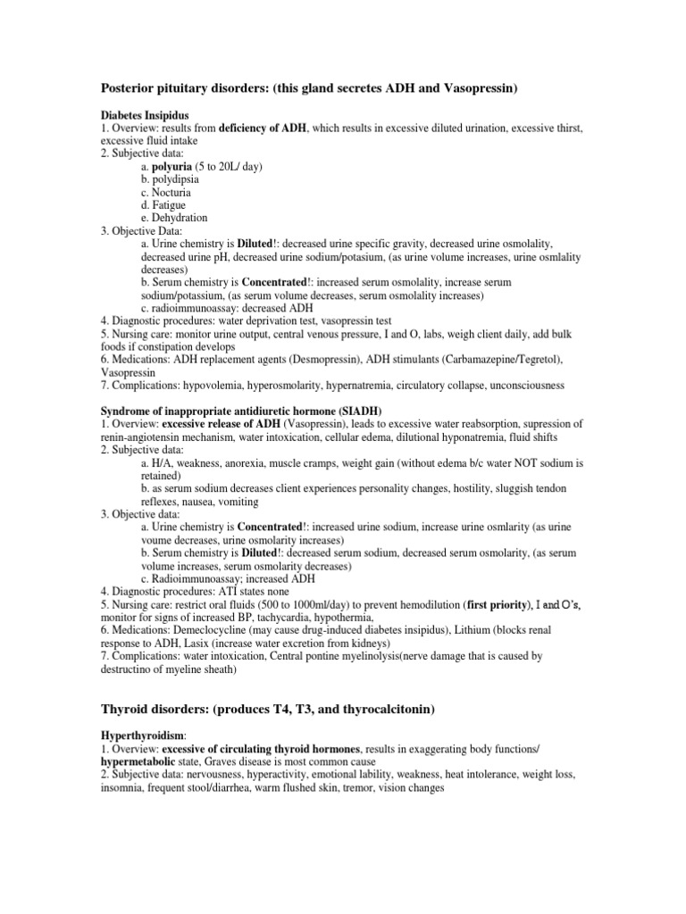 Endocrine Study Guide | Download Free PDF | Thyroid | Adrenal Gland