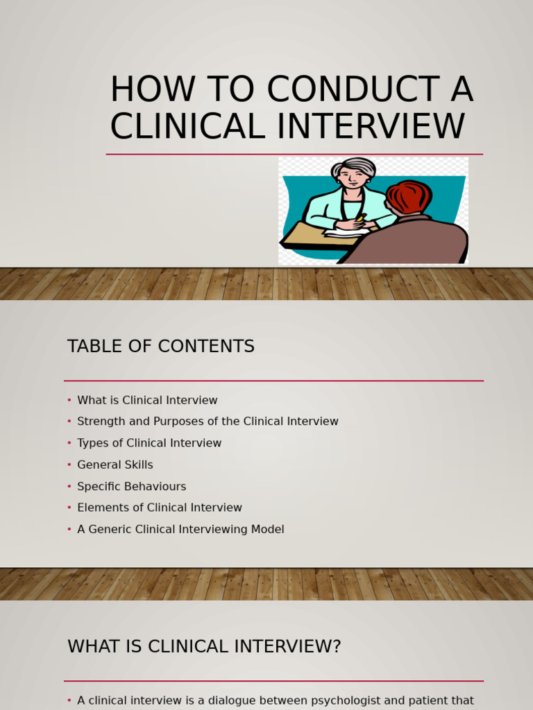 Clinical Interview Techniques Guide | PDF | Clinical Psychology ...