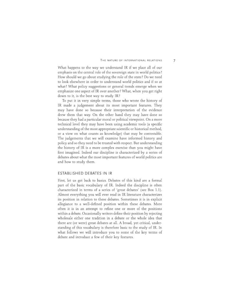 Great Debates in IR | PDF