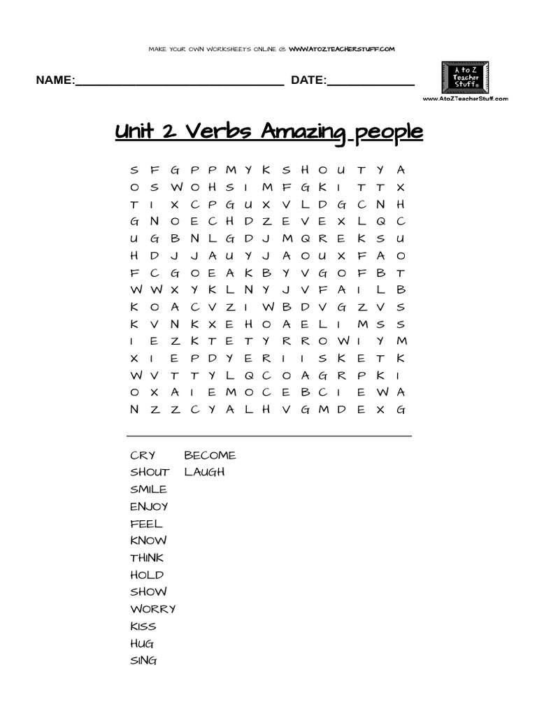 Unit2 - Verbs - Amazing People | PDF
