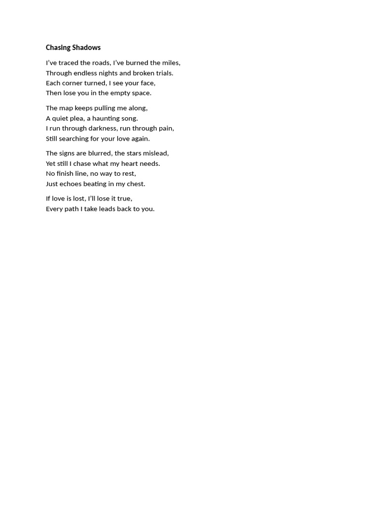 Chasing Shadows | PDF