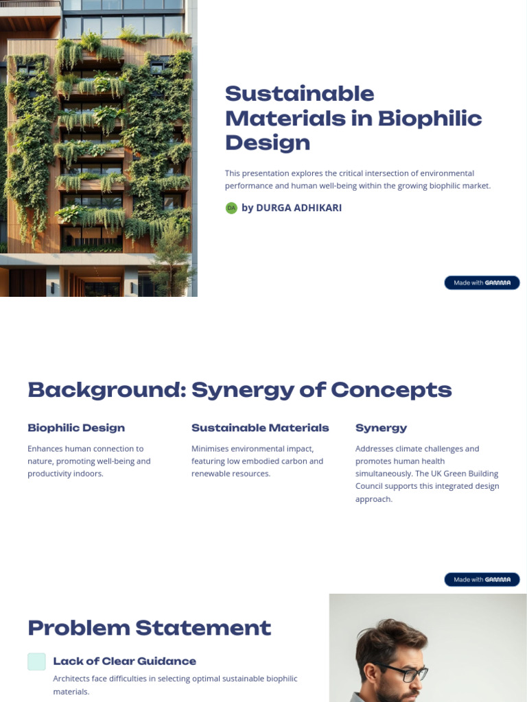 Sustainable Materials for Biophilic Design | PDF | Life Cycle ...