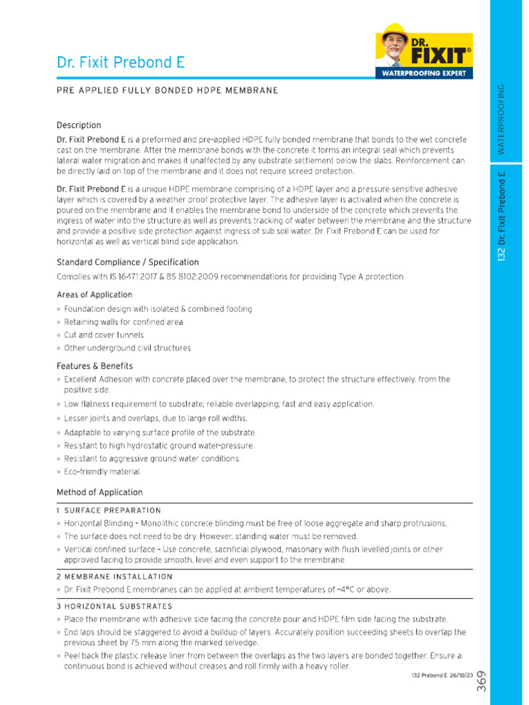 Dr Fixit Prebond e s w (2) | PDF