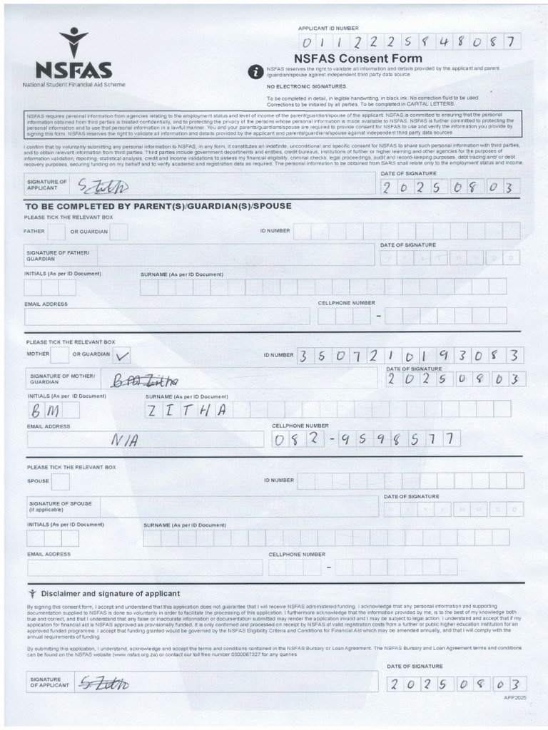 NSFAS Consent Form 2024 Instructions | PDF | Authentication ...