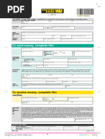 Western Union Money Transfer Form | PDF | Wire Transfer | Western Union