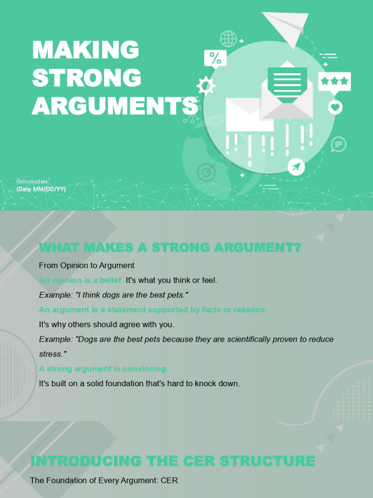 1 Making Strong Arguments | PDF | Evidence | Argument