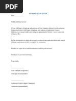 Utility Bill Authorization Letter | PDF