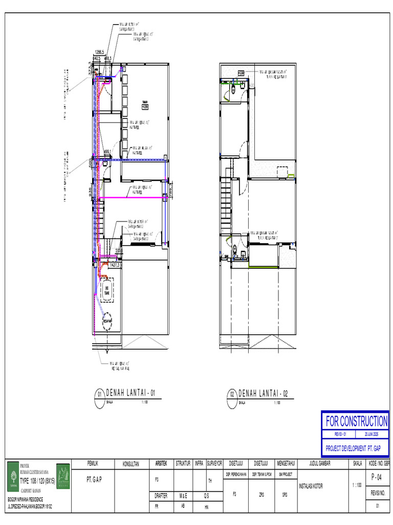 Denah Lantai Rumah Cluster Sayana | PDF