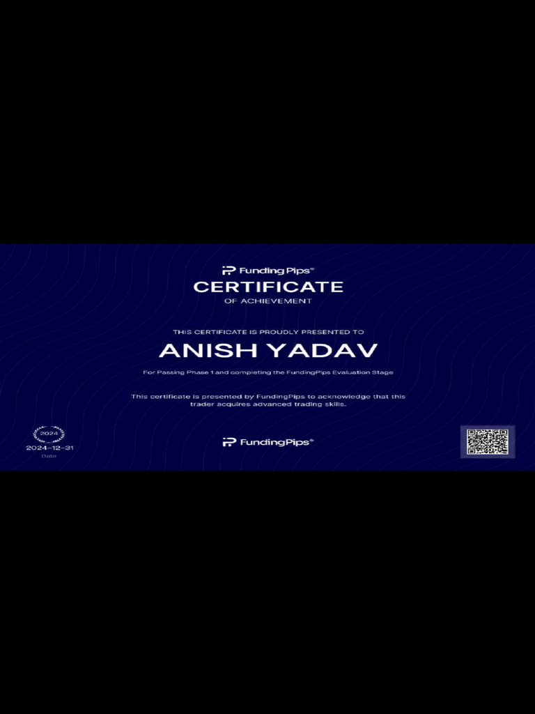 Certification of Prop Firm Passing | PDF