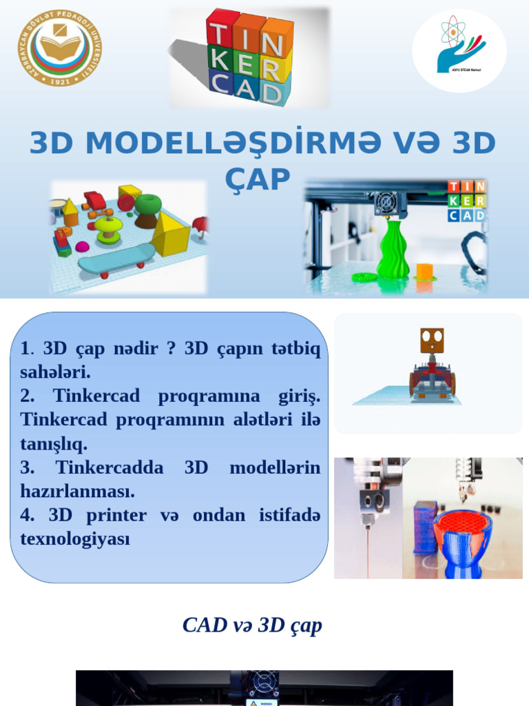 Təlim 4. 3D Modelləşdirmə | PDF
