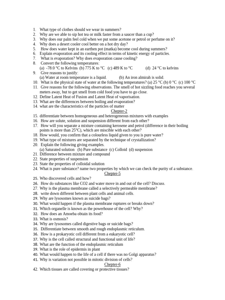What Type of Clothes Should We Wear in Summers | PDF | Tissue (Biology ...