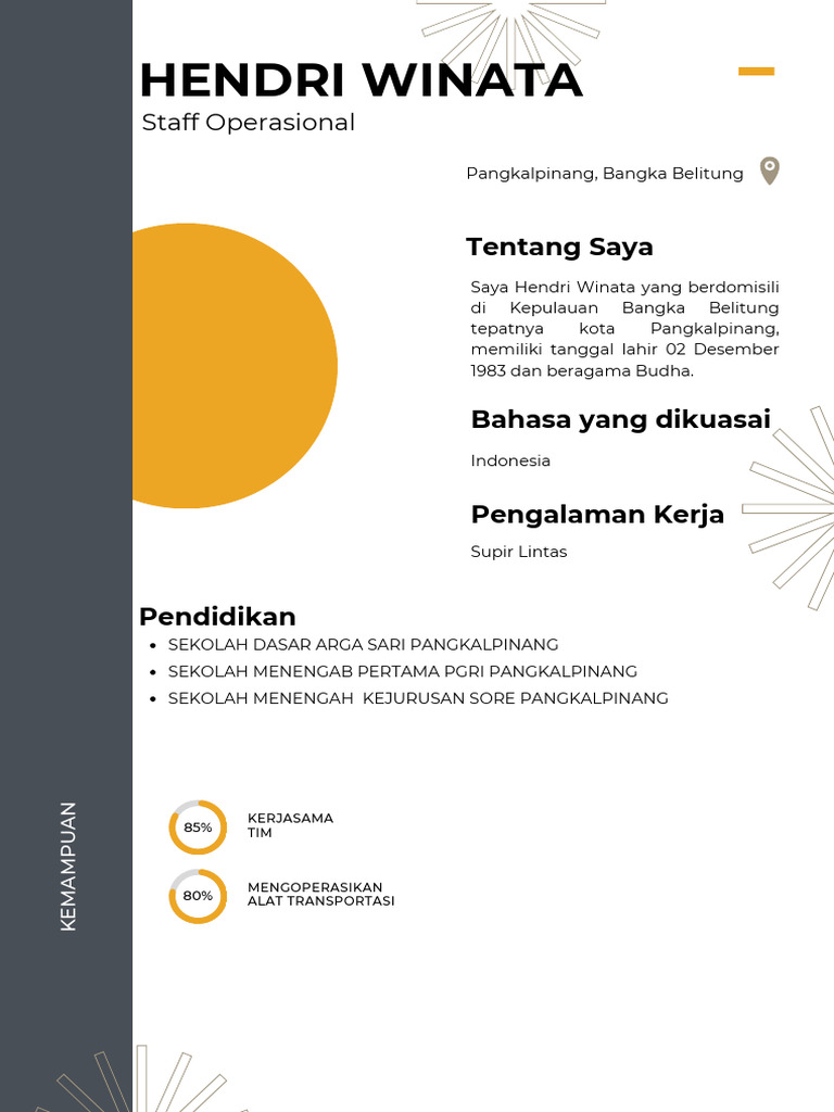 CV Hendri Winata | PDF